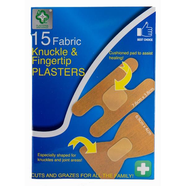 A&E Knuckle & Fingertip Fabric Plasters 15 Plasters – Sidney Wholesale